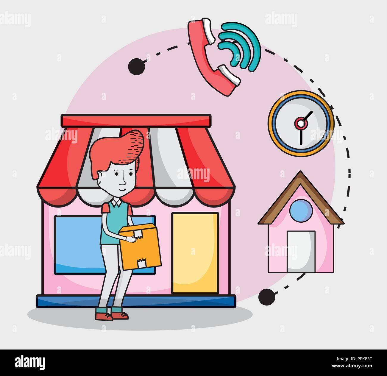Delivery and courier cartoons Stock Vector Image & Art - Alamy