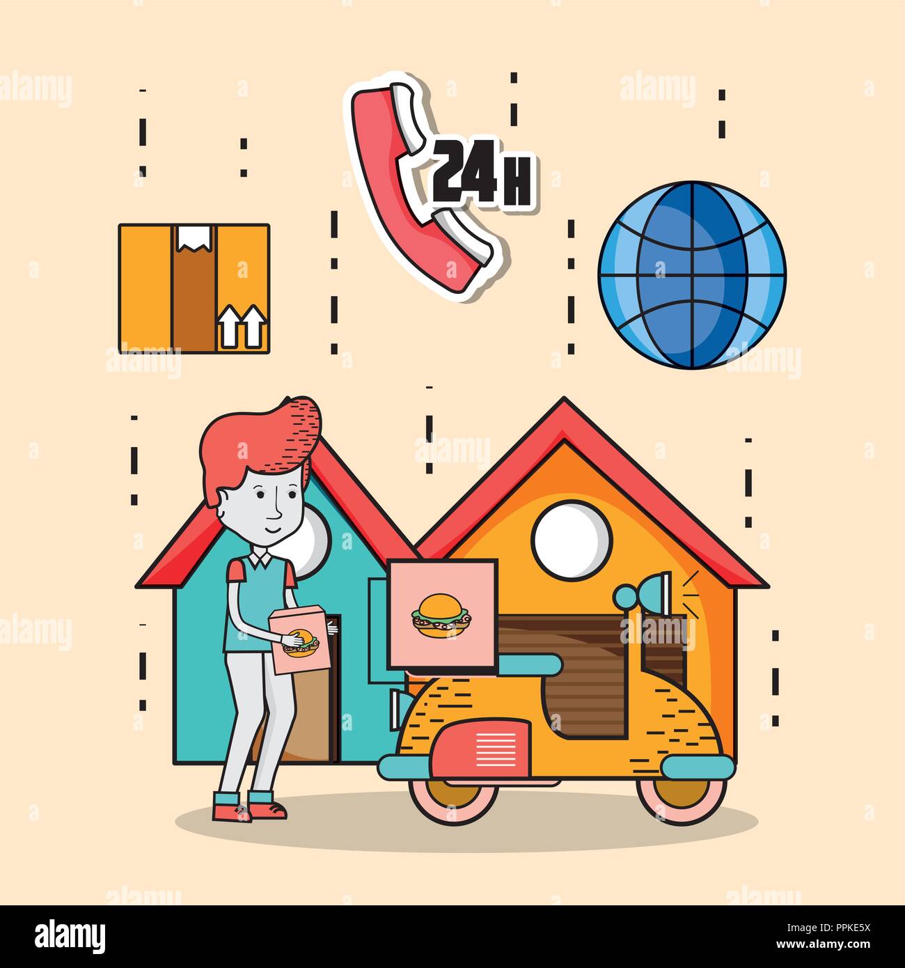 Delivery and courier cartoons Stock Vector Image & Art - Alamy