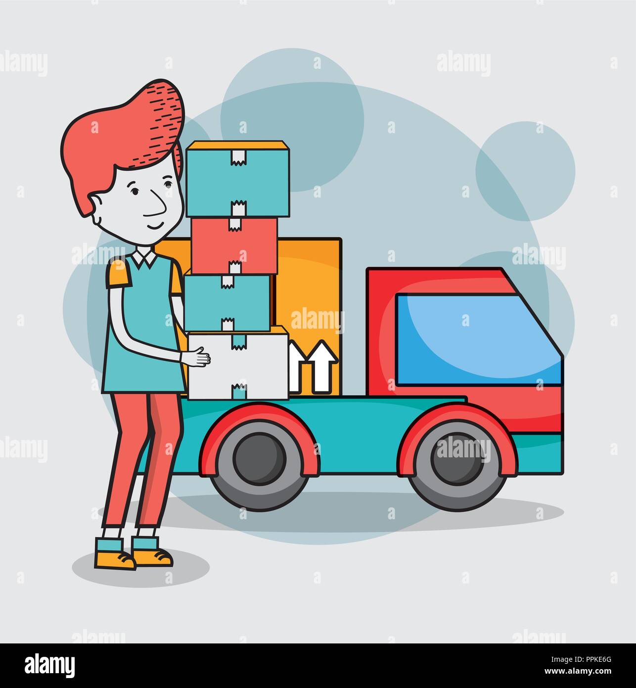 Delivery and courier cartoons Stock Vector Image & Art - Alamy