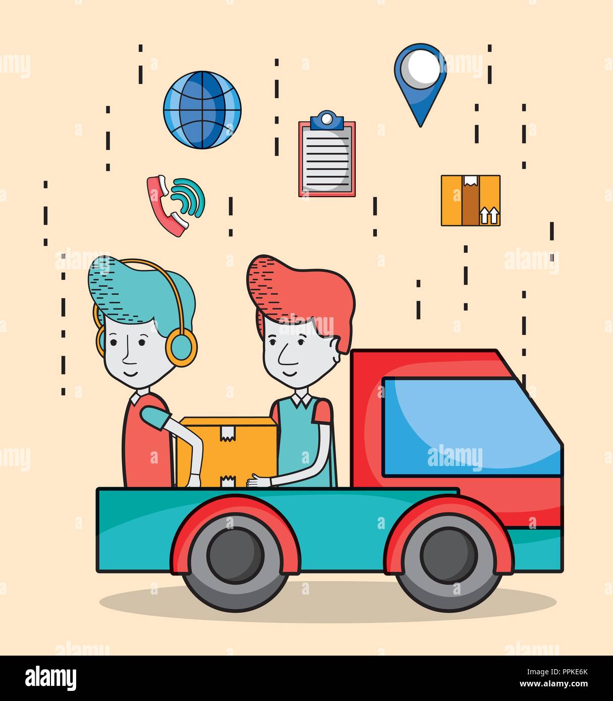 Delivery and courier cartoons Stock Vector Image & Art - Alamy