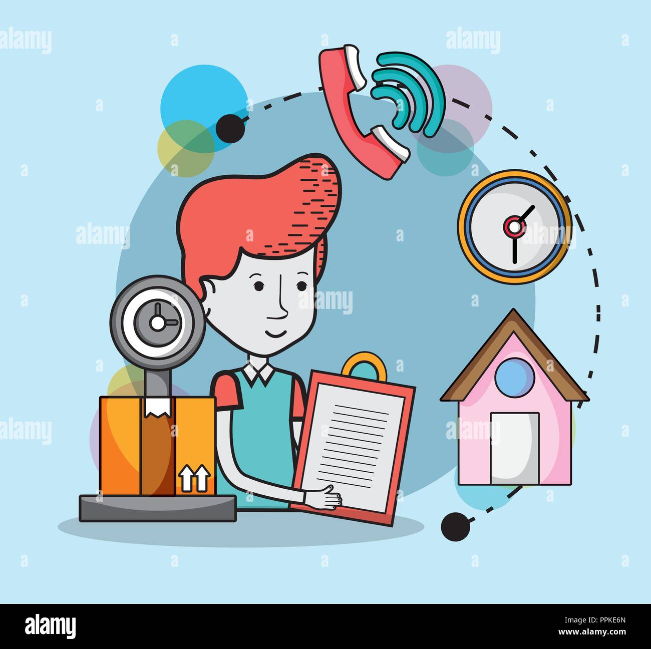 Delivery and courier cartoons Stock Vector Image & Art - Alamy