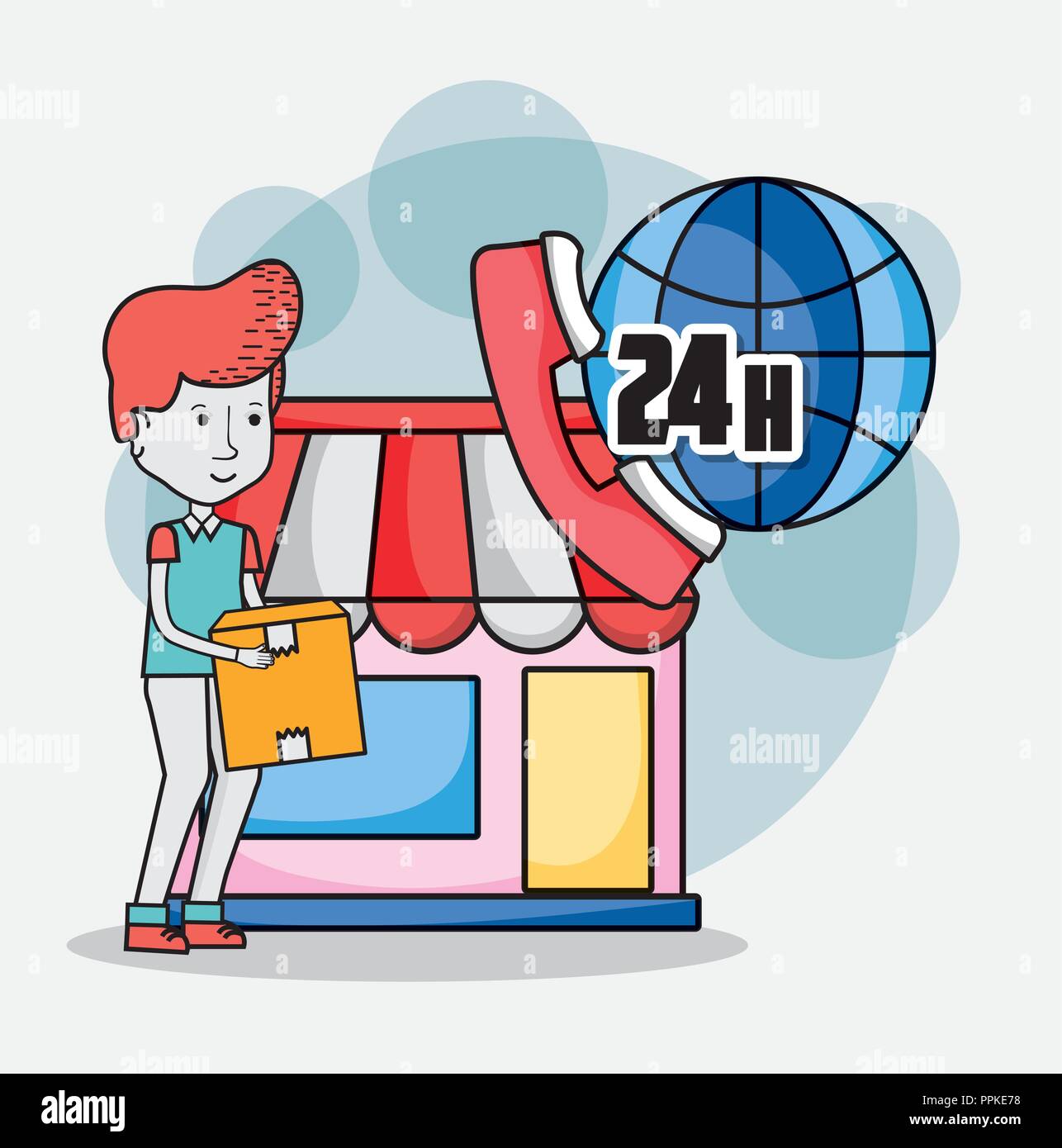 Delivery and courier cartoons Stock Vector Image & Art - Alamy