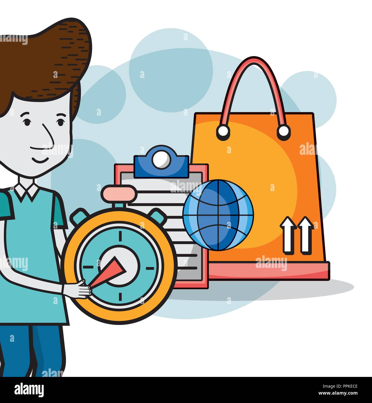 Delivery and courier cartoons Stock Vector Image & Art - Alamy