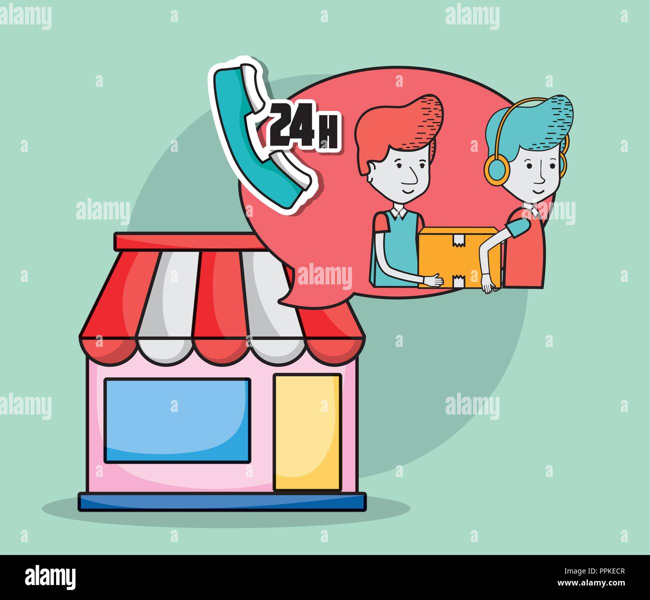 Delivery and courier cartoons Stock Vector Image & Art - Alamy