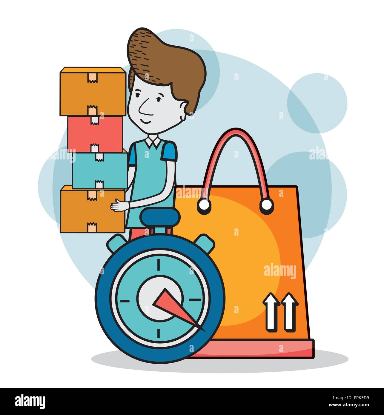 Delivery and courier cartoons Stock Vector Image & Art - Alamy