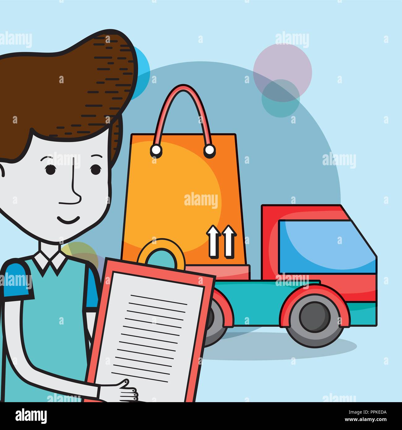 Delivery and courier cartoons Stock Vector Image & Art - Alamy