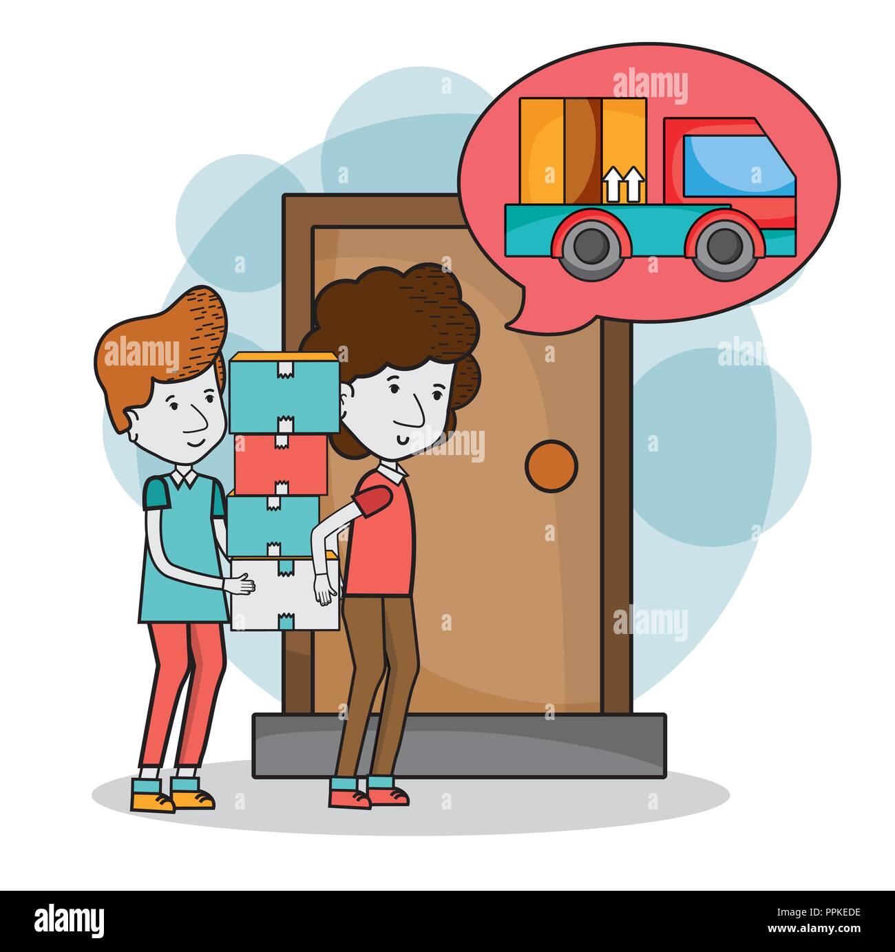 Delivery and courier cartoons Stock Vector Image & Art - Alamy