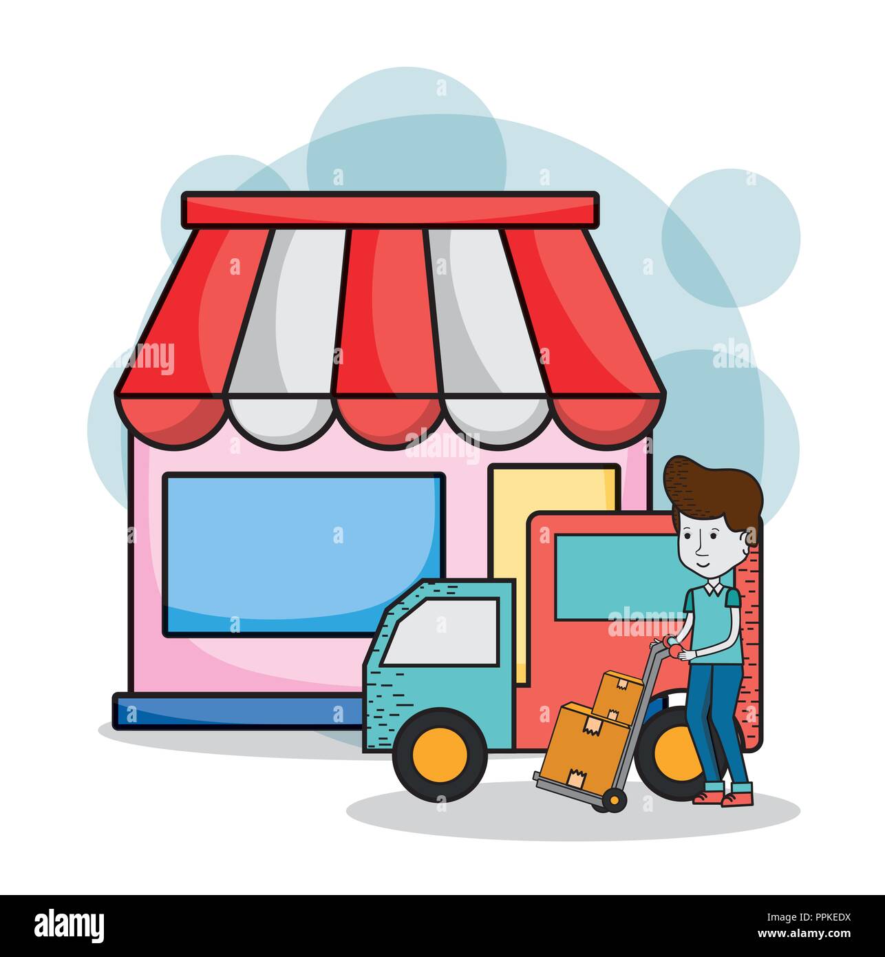 Delivery and courier cartoons Stock Vector Image & Art - Alamy