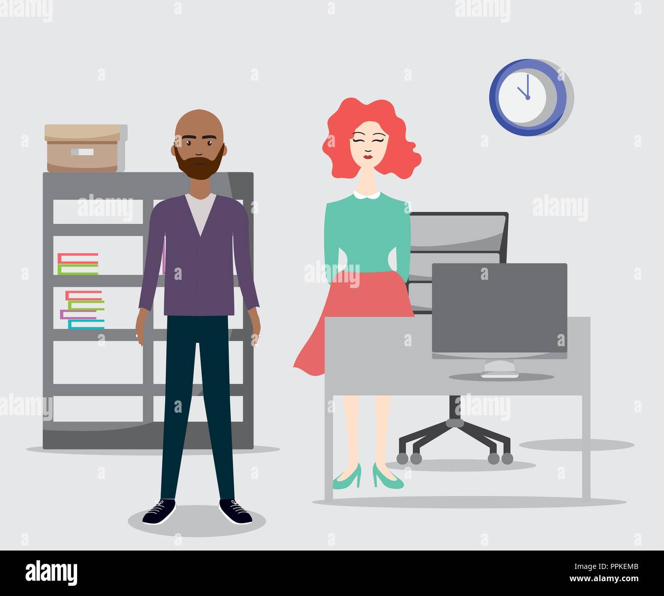 Office coworkers cartoons Stock Vector Image & Art - Alamy
