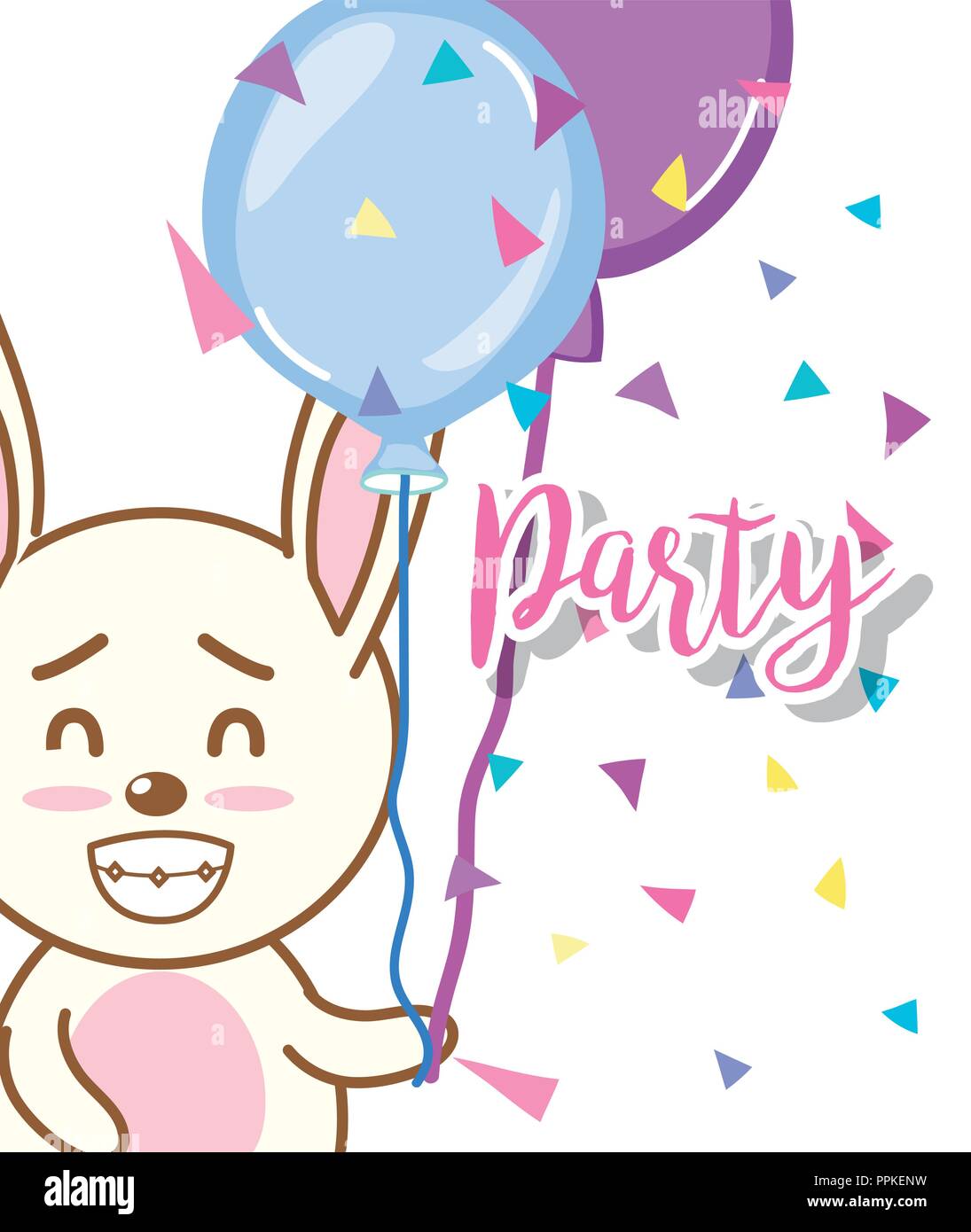 Happy birthday rabbit cartoons Stock Vector Image & Art - Alamy