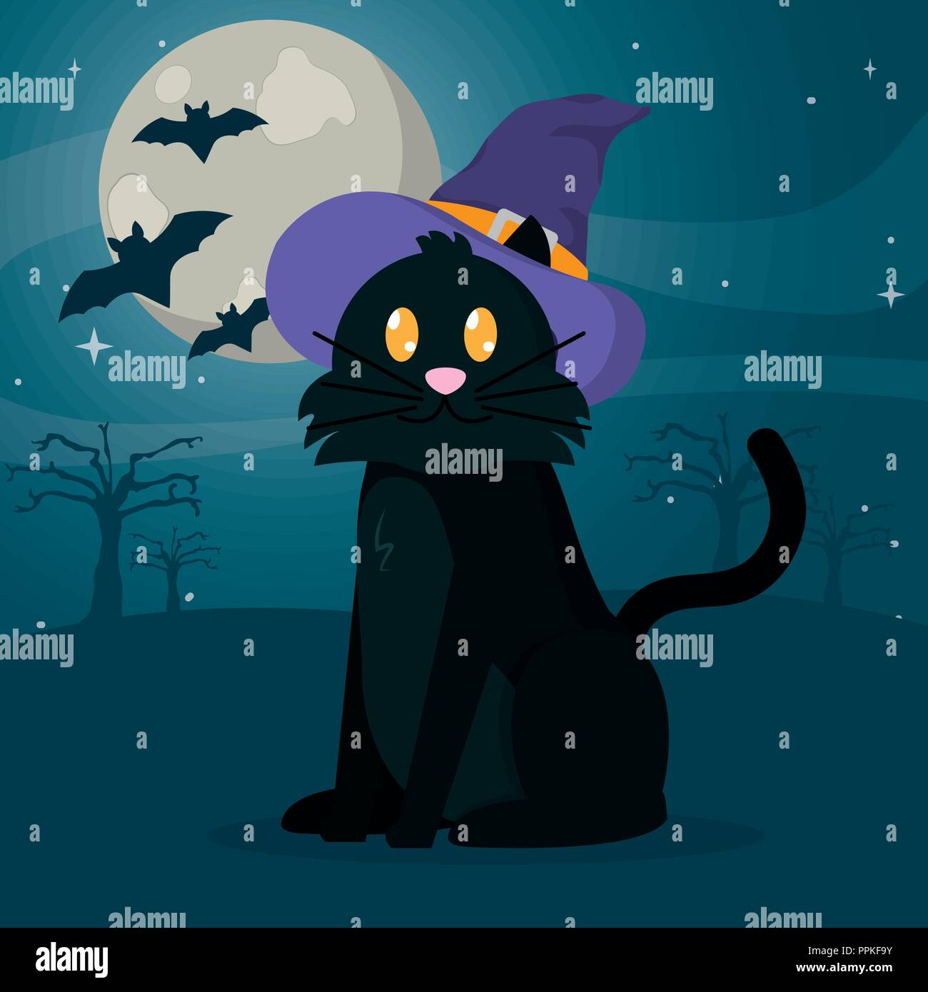 Kid in halloween cartoon Stock Vector Image & Art - Alamy