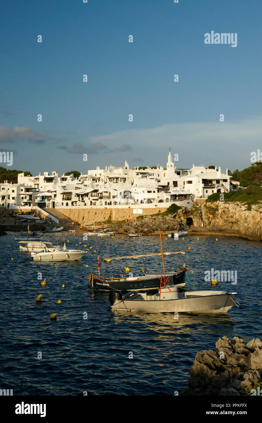 The Fishing Village, Binibeca, Menorca, Balearic Islands, Spain Stock ...