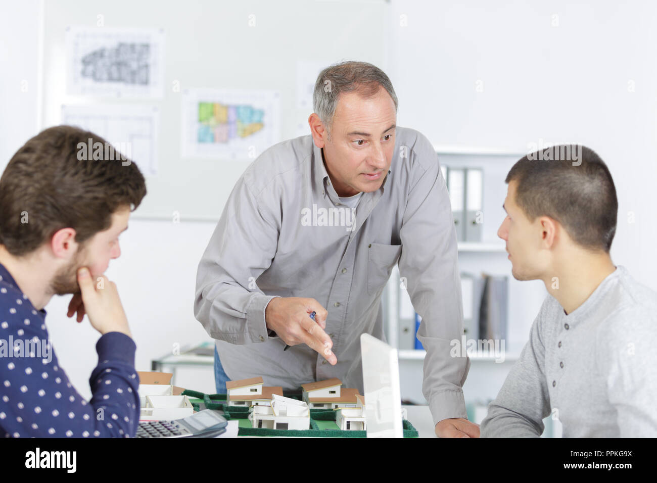 the young architects presenting their project Stock Photo - Alamy