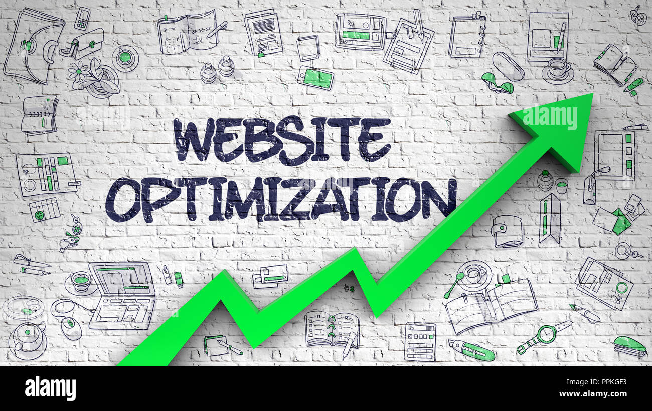 Website Optimization - Modern Illustration with Doodle Elements ...