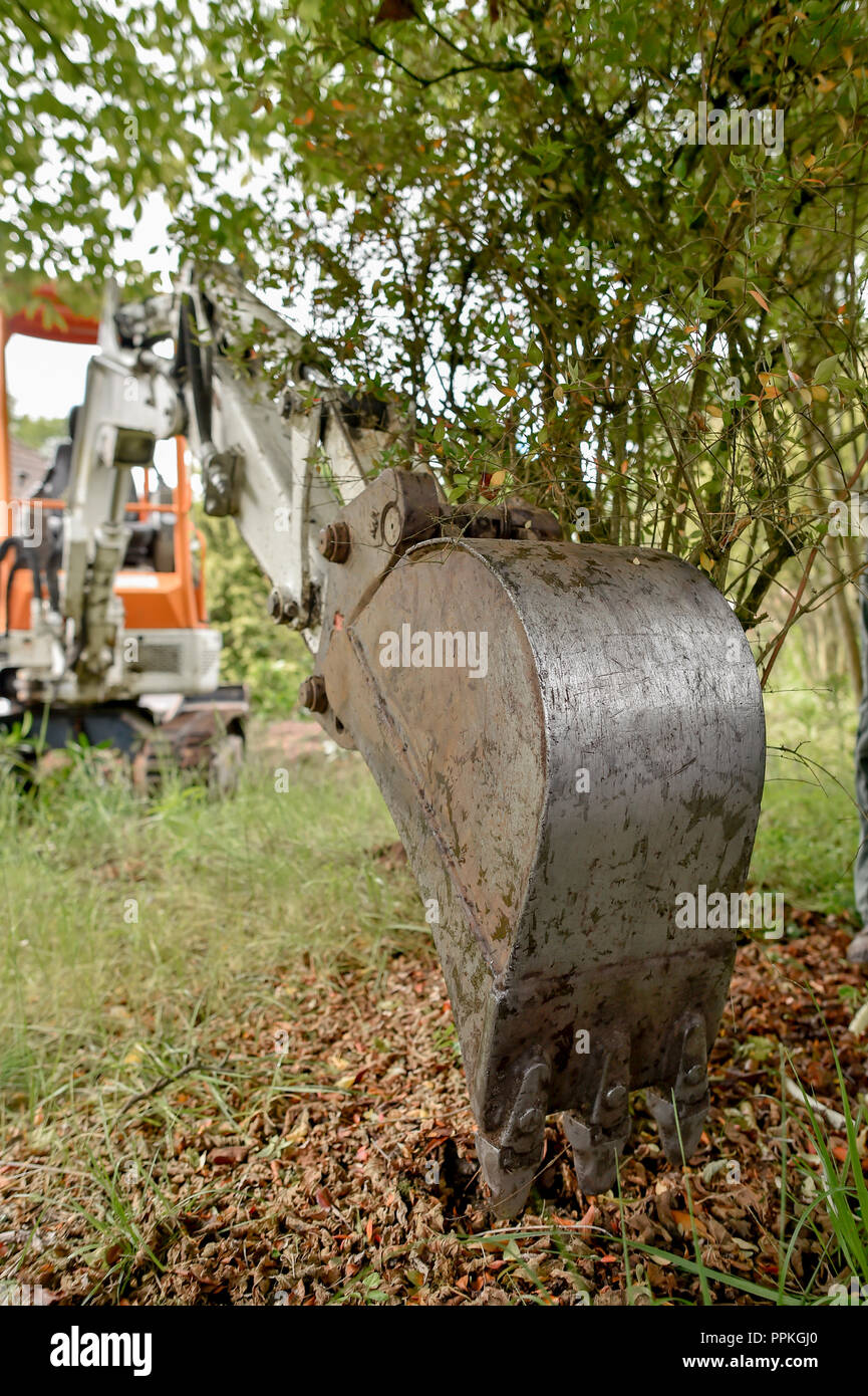 Digger excavator flood hi-res stock photography and images - Alamy