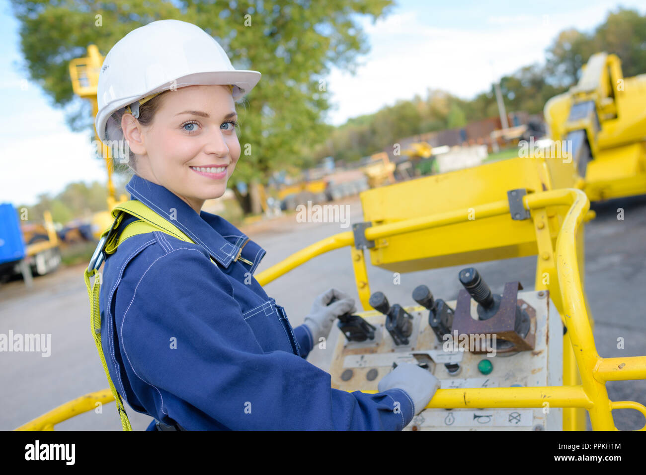 Female heavy equipment operator hi-res stock photography and images - Alamy