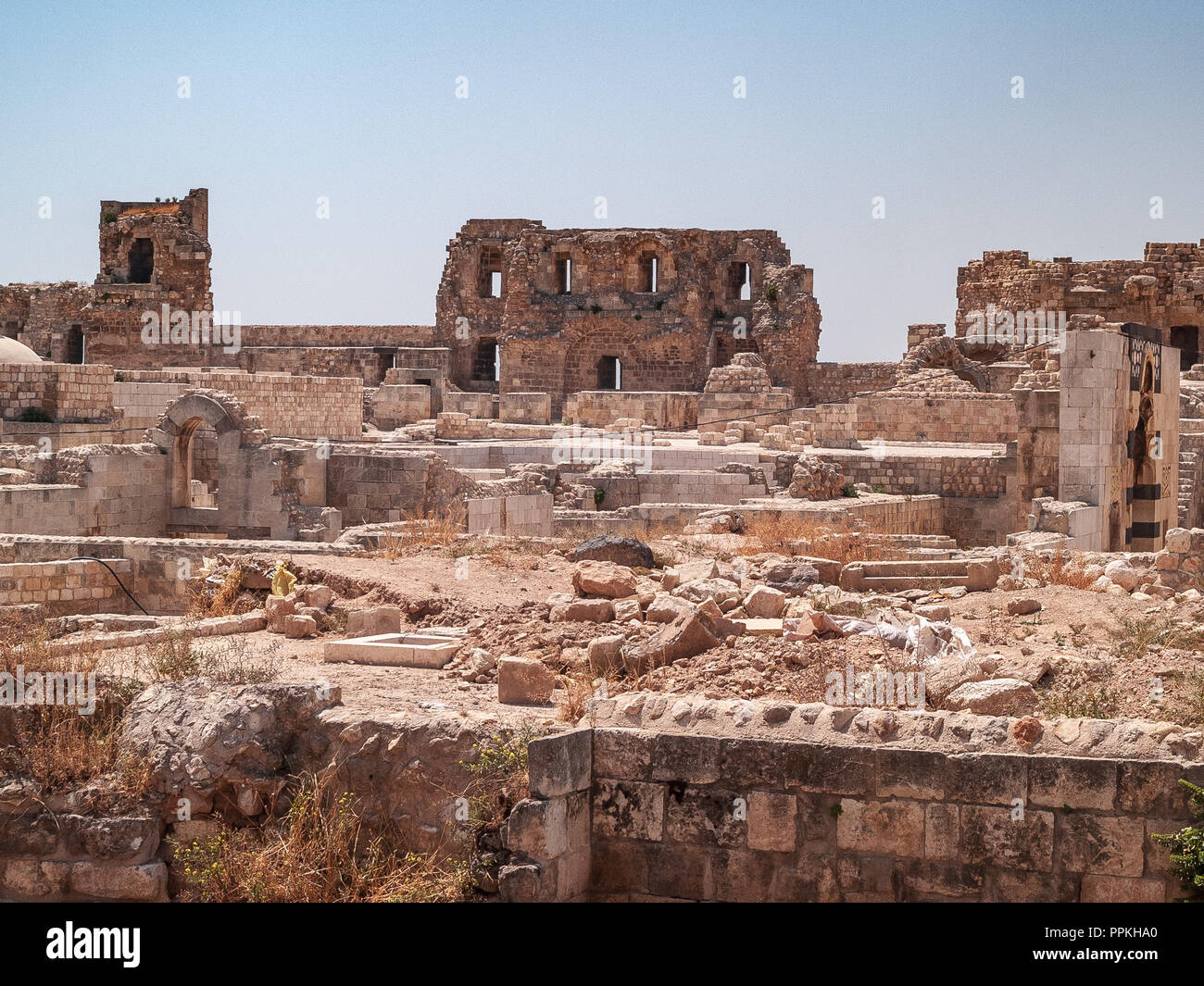The Citadel of Aleppo — medieval fortified palace in the center of the ...