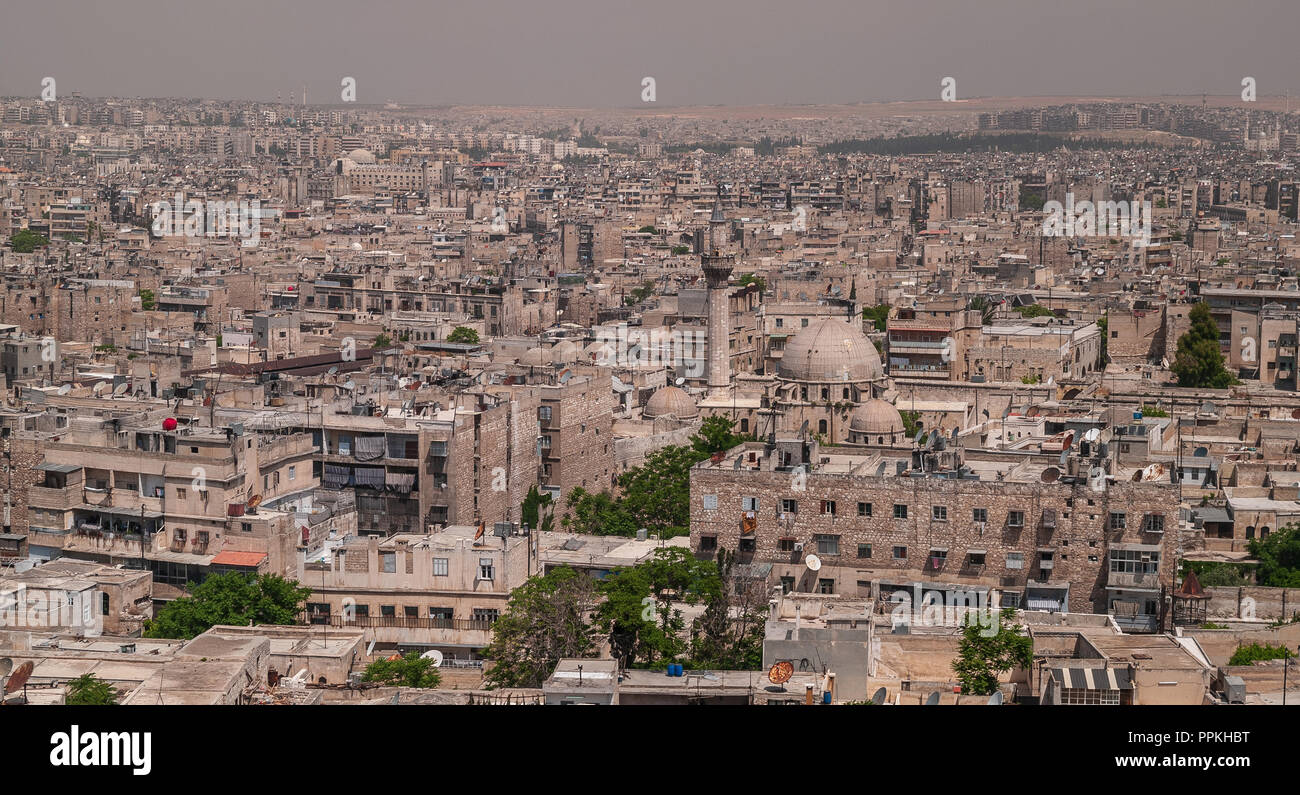 The Citadel of Aleppo — medieval fortified palace in the center of the ...