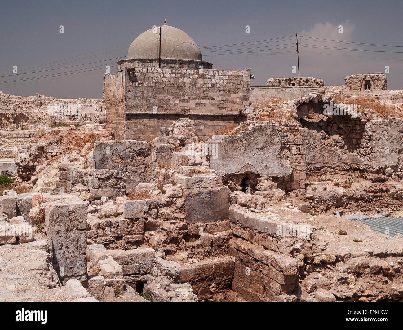 The Citadel of Aleppo — medieval fortified palace in the center of the ...