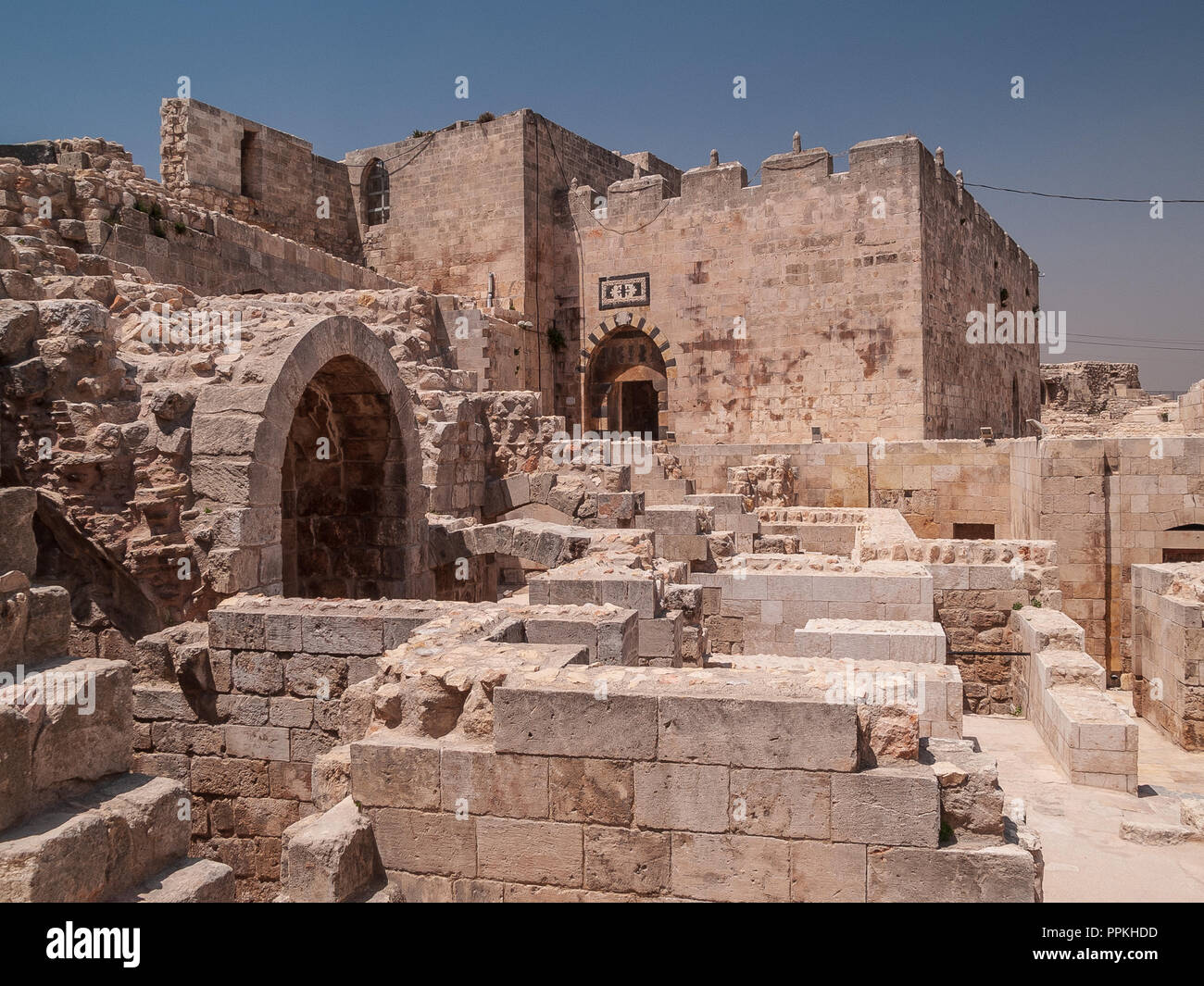 The Citadel of Aleppo — medieval fortified palace in the center of the ...