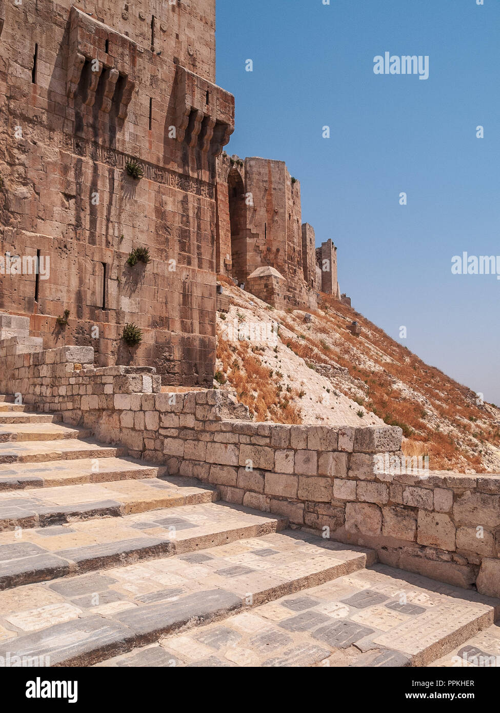 The Citadel of Aleppo — medieval fortified palace in the center of the ...