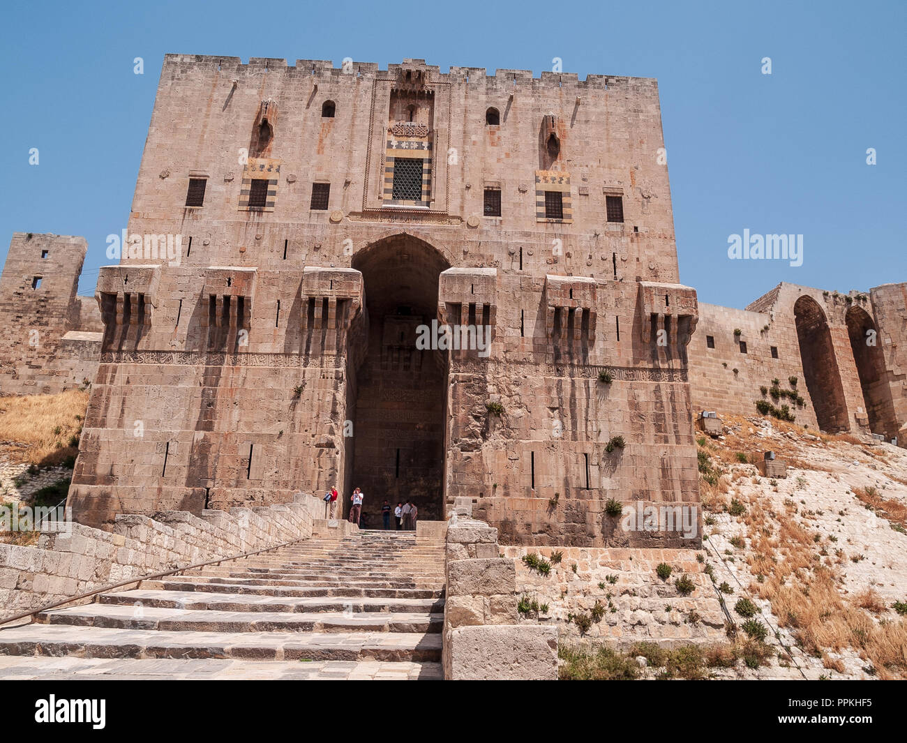 The Citadel of Aleppo — medieval fortified palace in the center of the ...