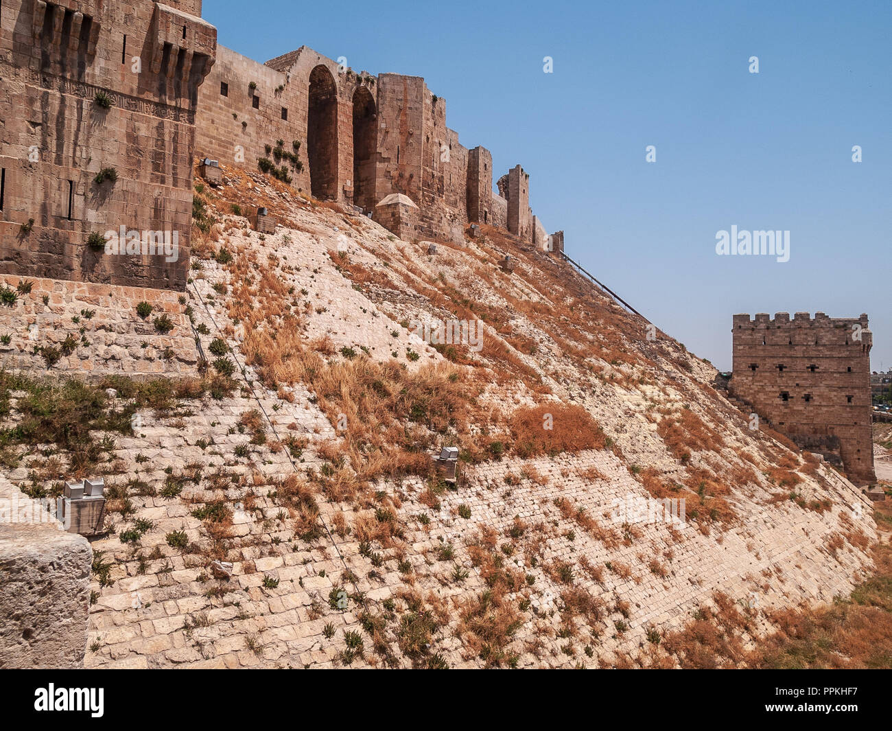 The Citadel of Aleppo — medieval fortified palace in the center of the ...
