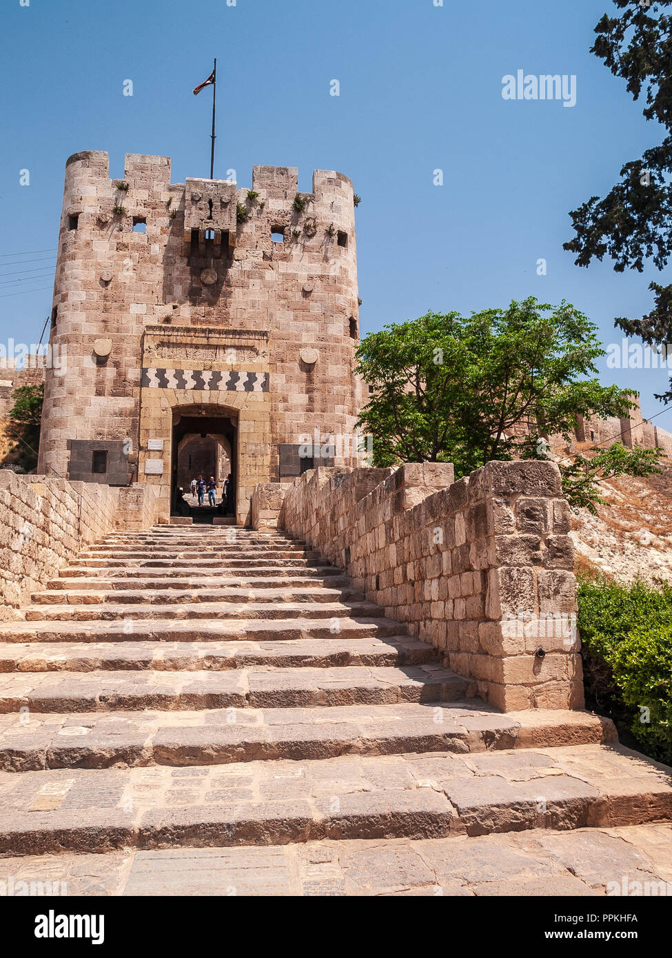 The Citadel of Aleppo — medieval fortified palace in the center of the ...