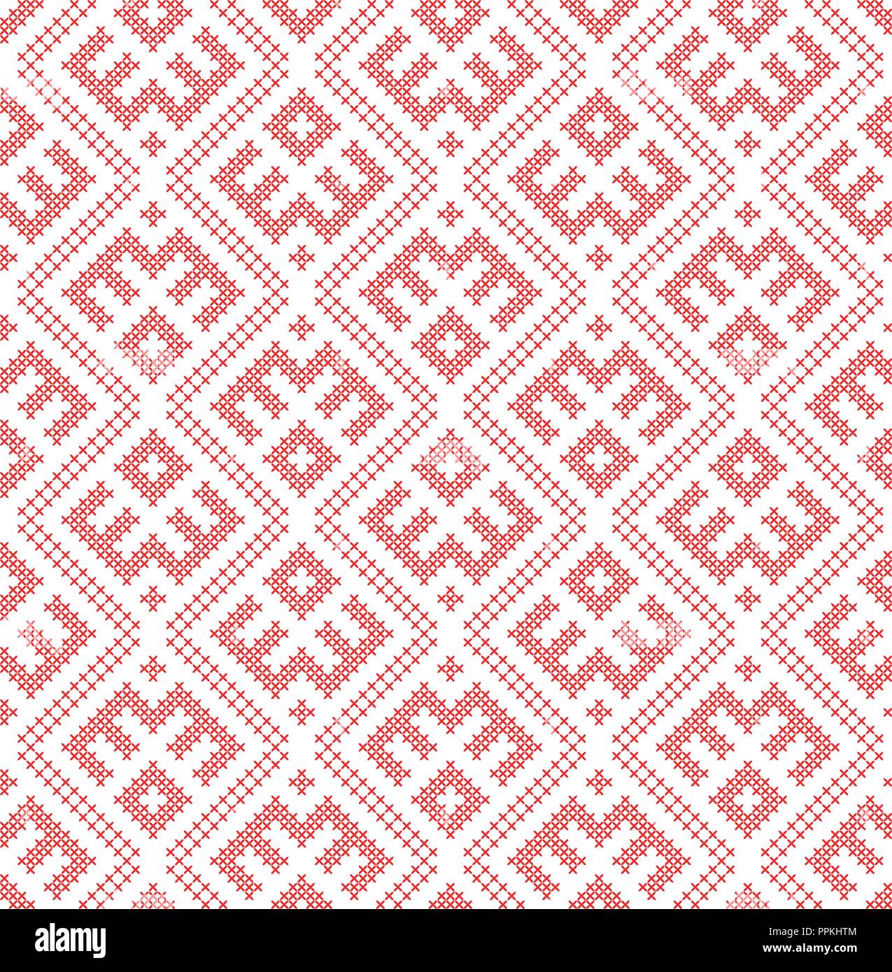 Seamless pattern based on traditional Russian and slavic ornament Stock ...