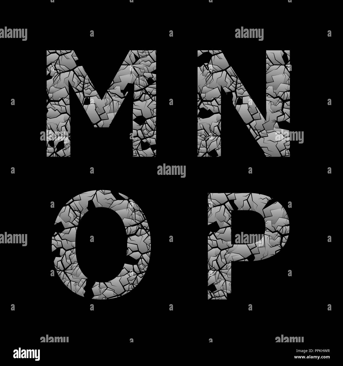 3d letters broken Stock Vector Images - Alamy