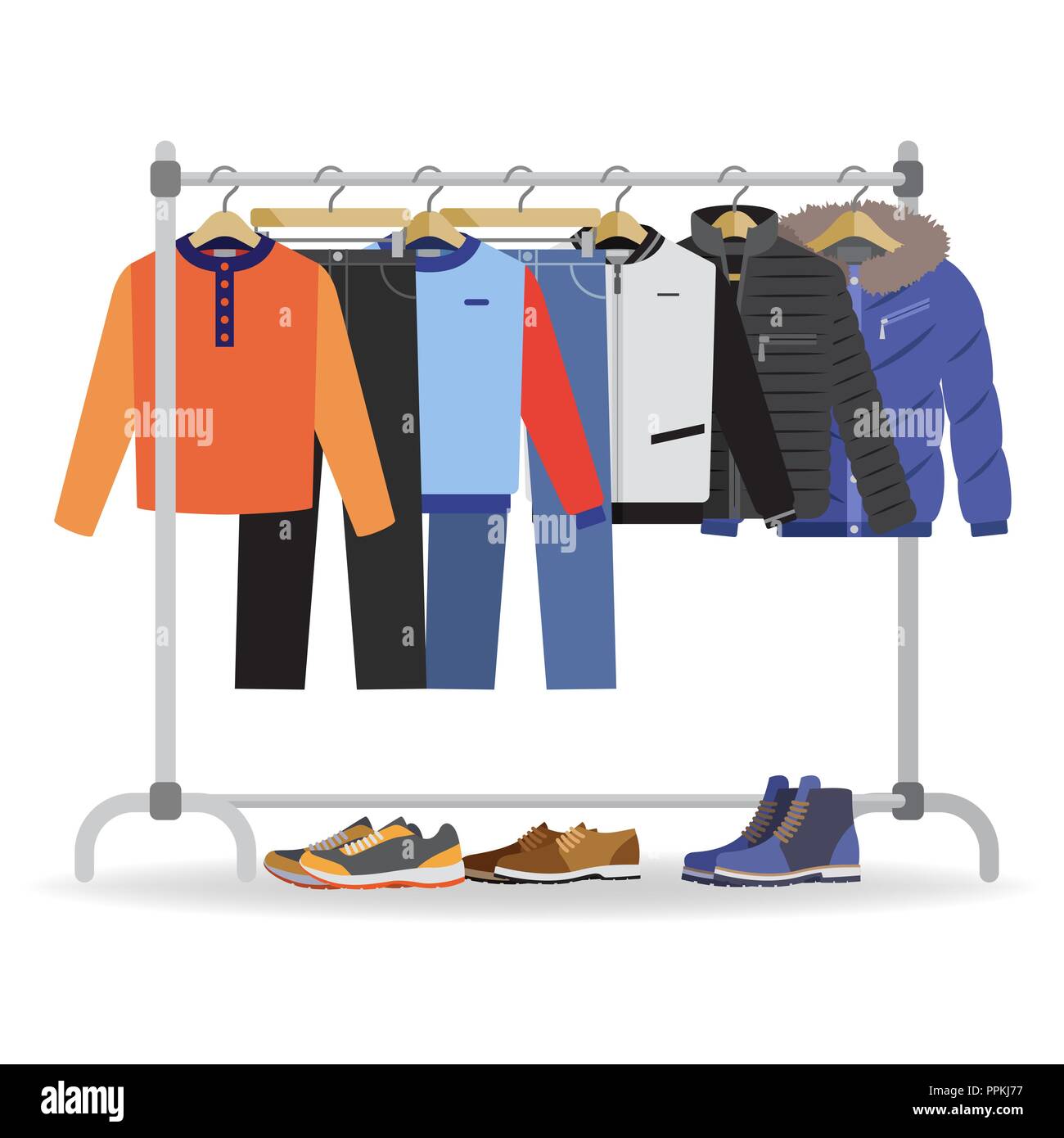 Clothes hanger stand hi-res stock photography and images - Alamy