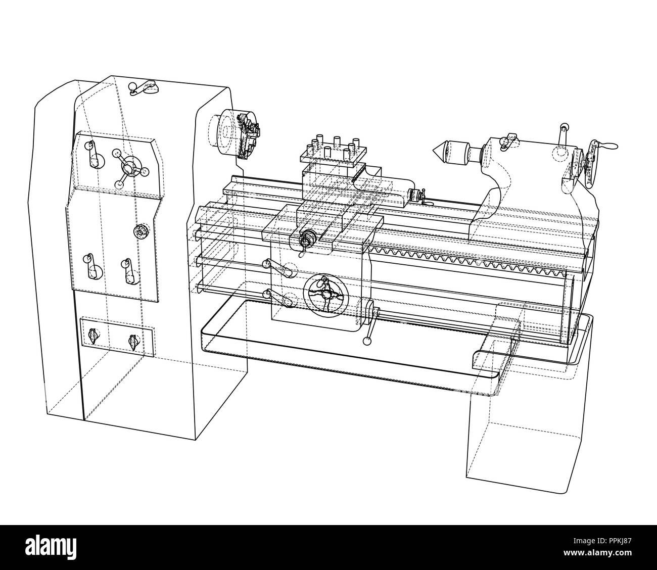 Engineering drawing steel shaft Stock Vector Images - Alamy