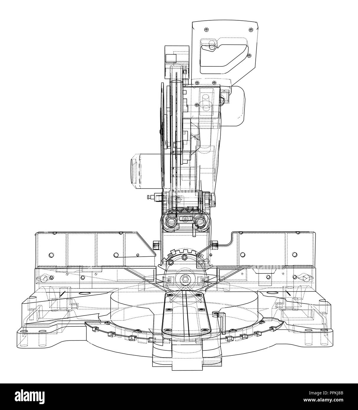 Mitre saw blade concept Stock Vector Image & Art - Alamy