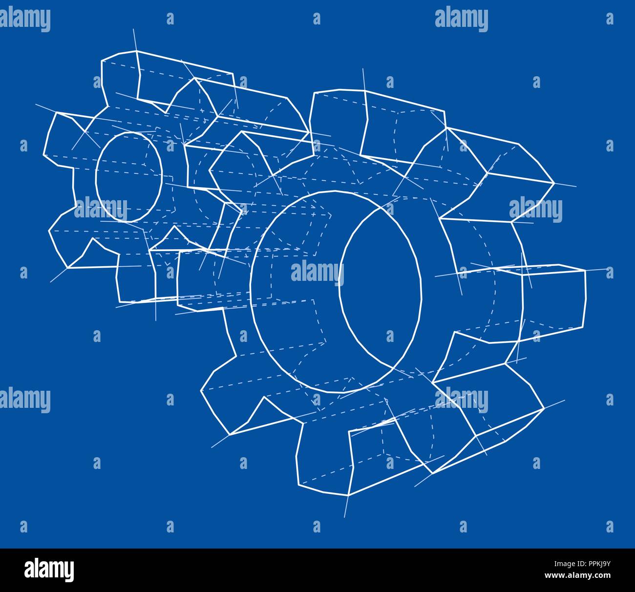 3D gear wheel. Vector rendering of 3d Stock Vector Image & Art - Alamy
