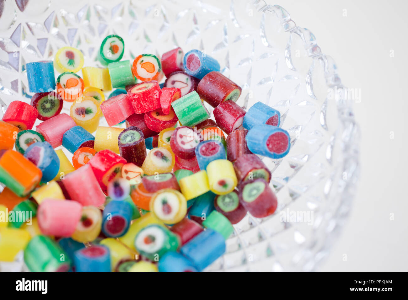 handmade candies in a crystal box Stock Photo - Alamy