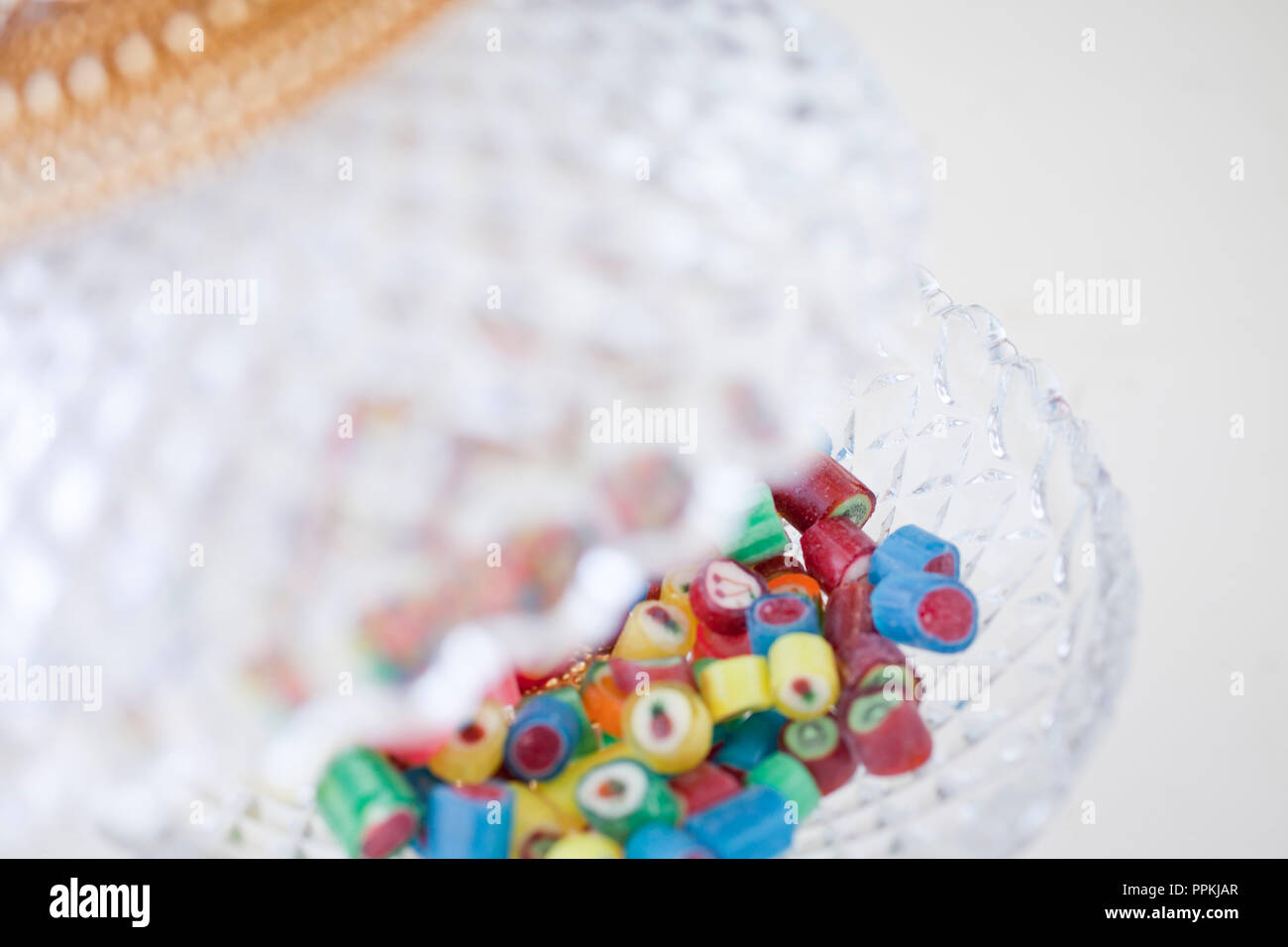 handmade candies in a crystal box Stock Photo - Alamy