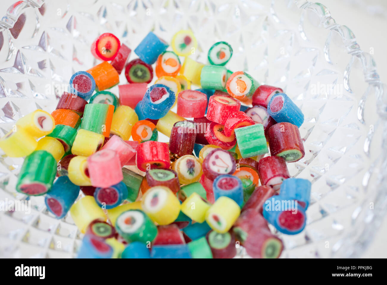 handmade candies in a crystal box Stock Photo - Alamy