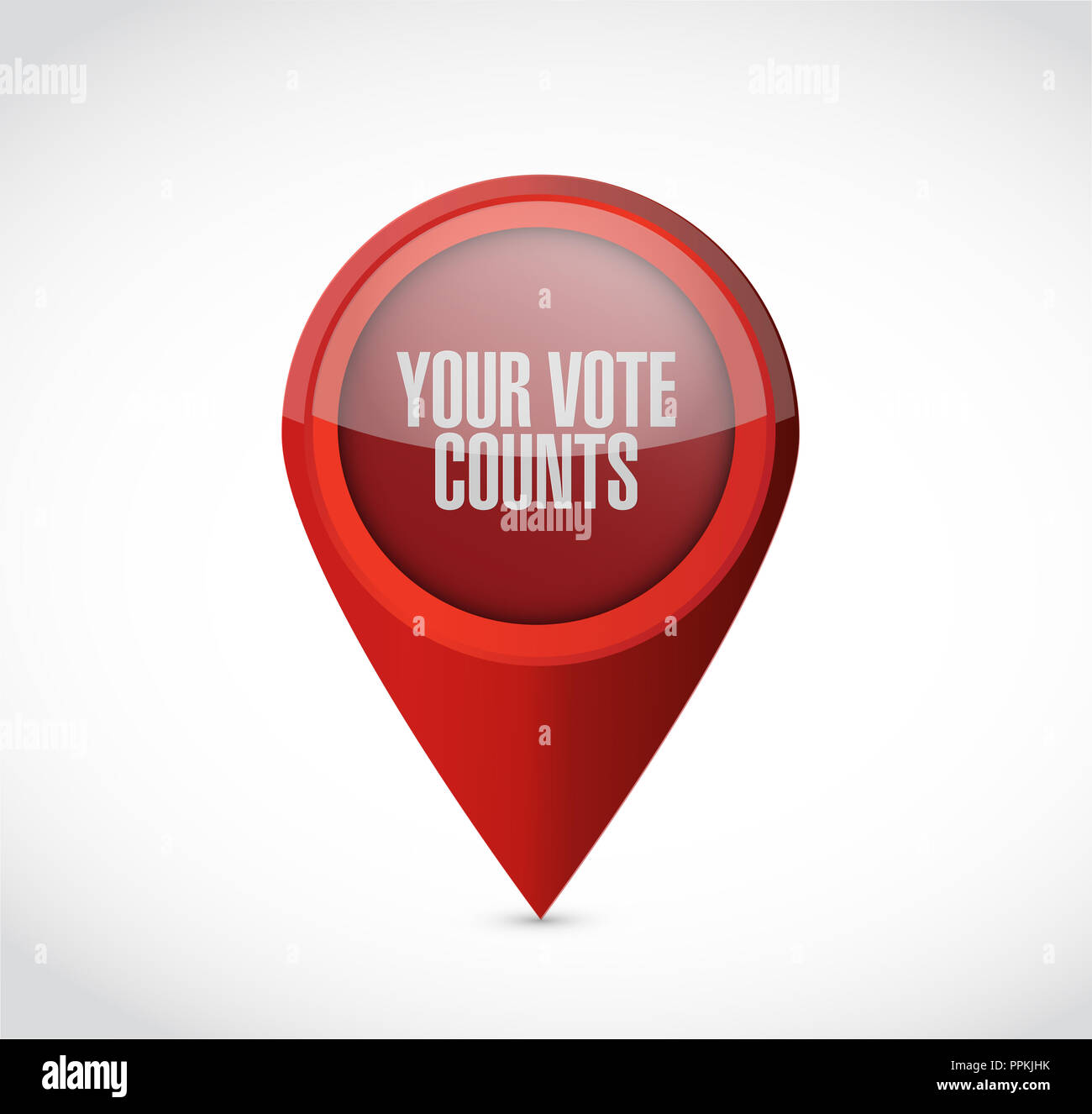 Your vote counts Pointer message concept illustration isolated over a ...