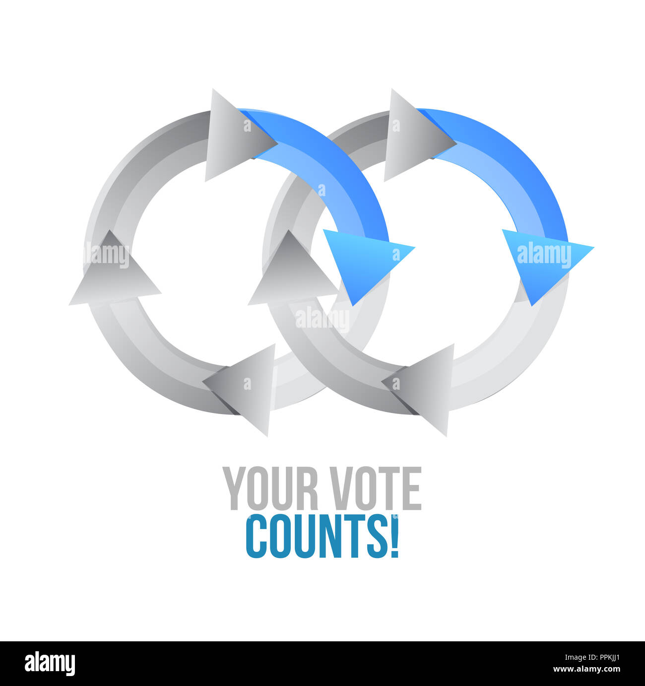 Your vote counts cycle color message concept illustration isolated over ...