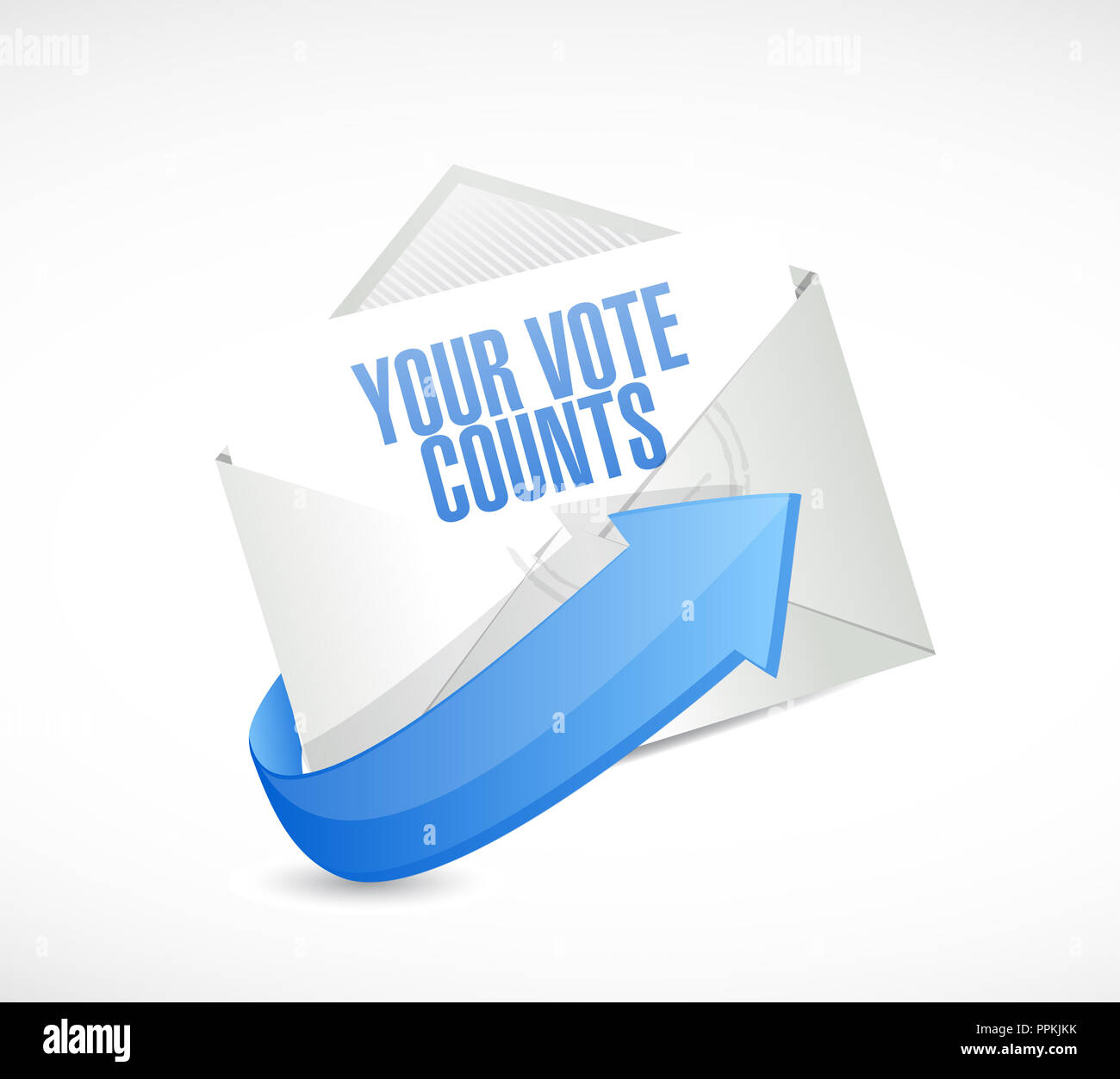 Your vote counts email post it message concept illustration isolated ...