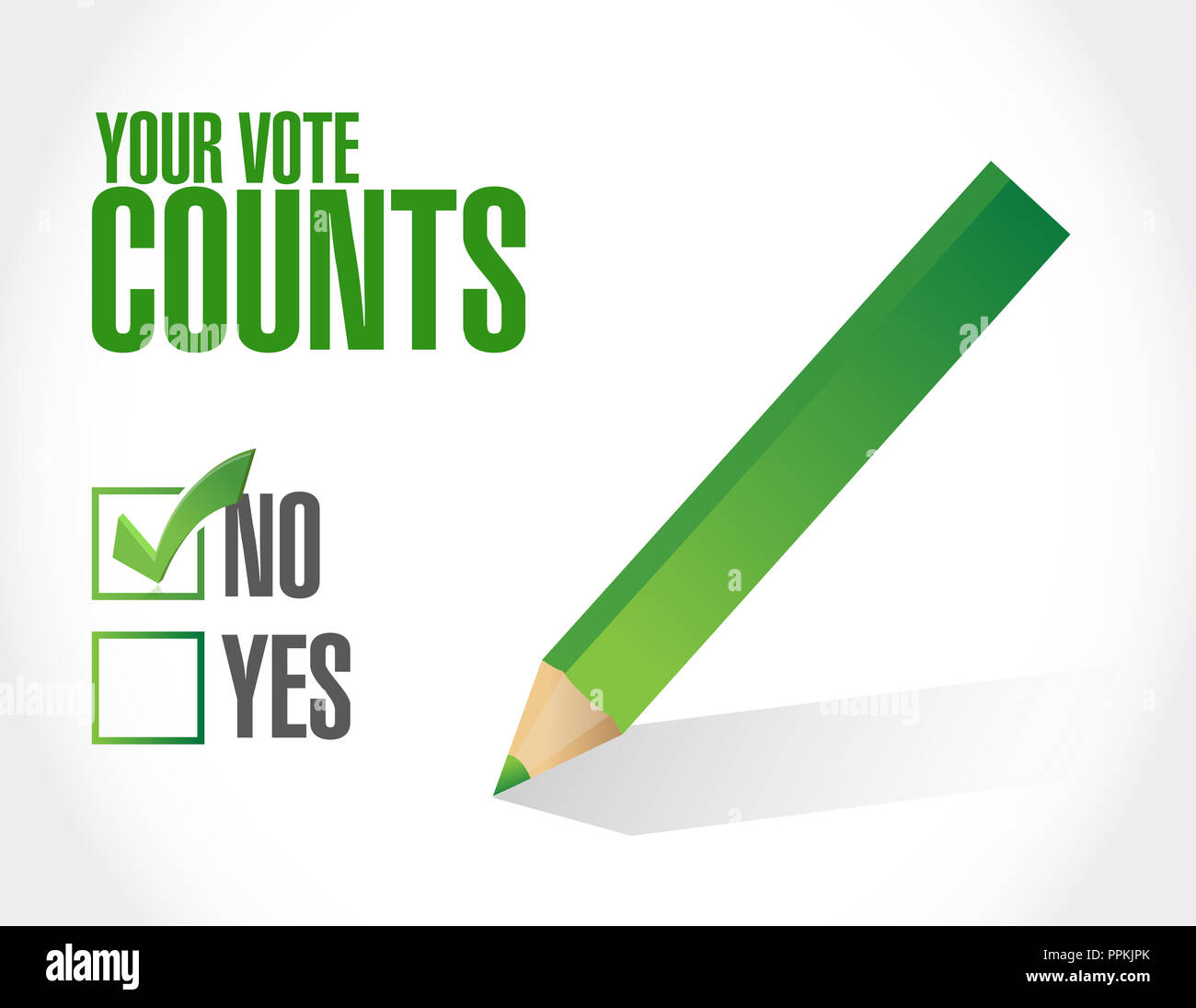 Your vote counts approval check mark message concept illustration ...