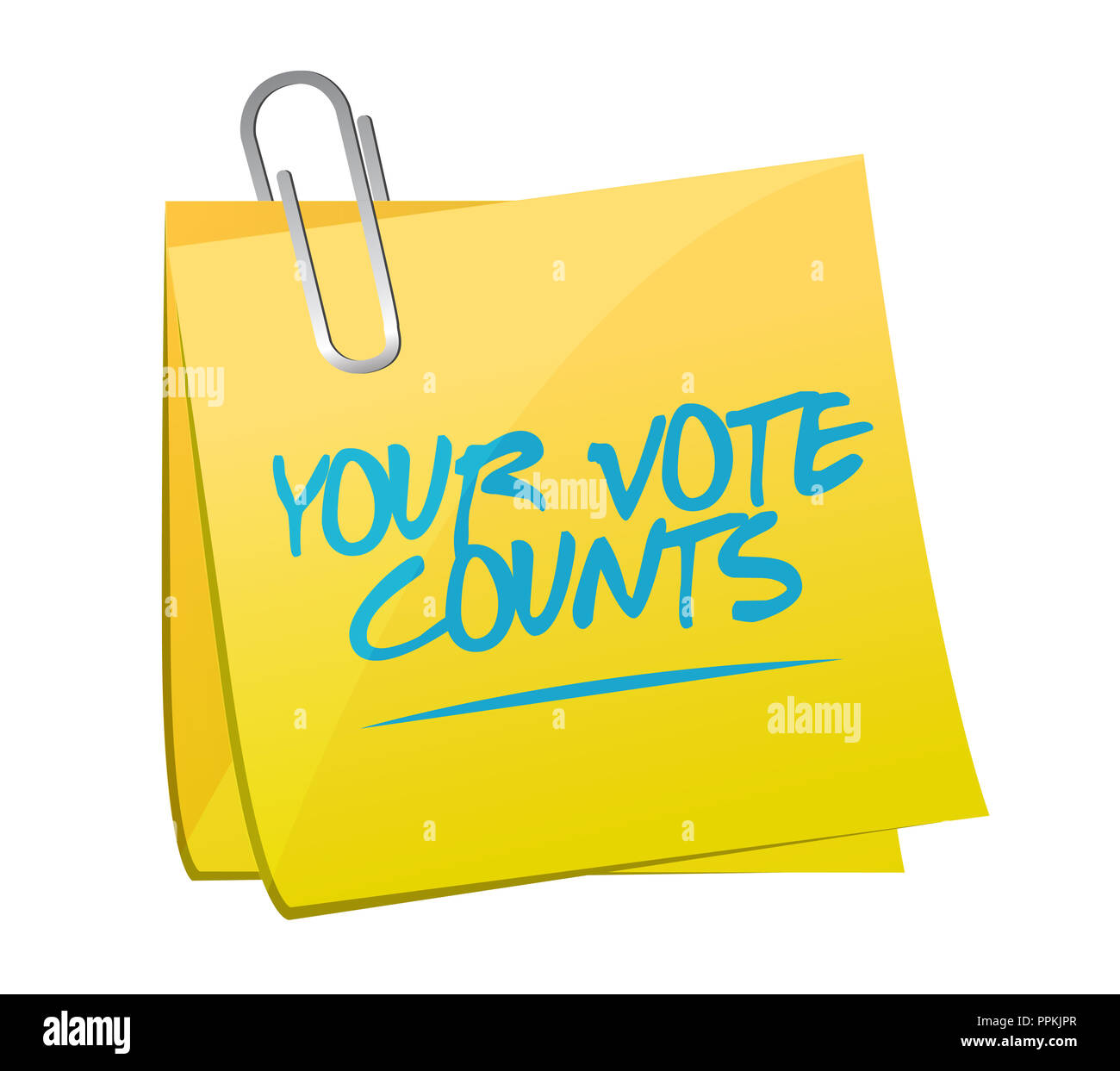 Your vote counts post it message concept illustration isolated over a ...