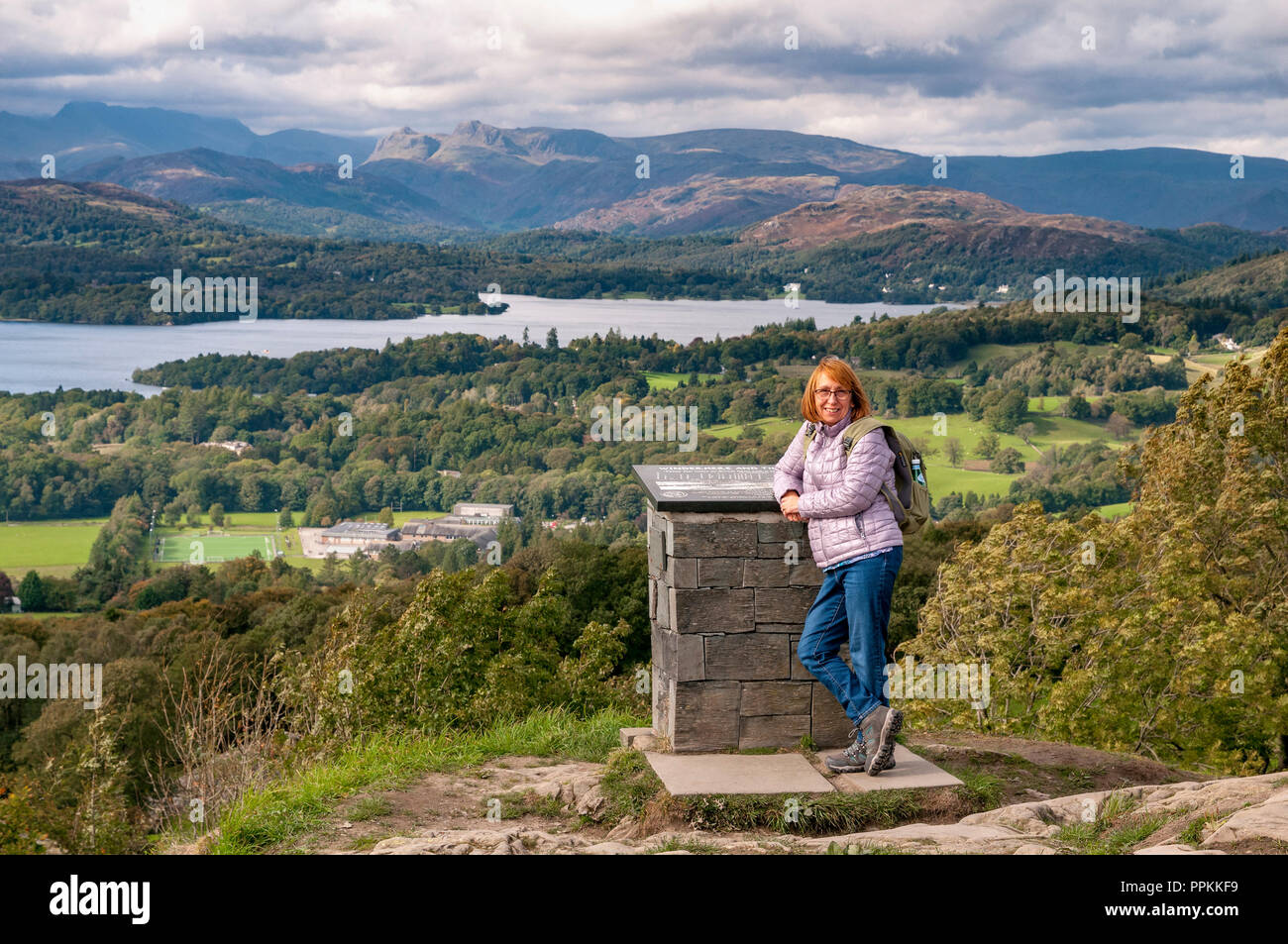 Orrest Head Windermere. Lake , Langdale Pikes Stock Photo - Alamy