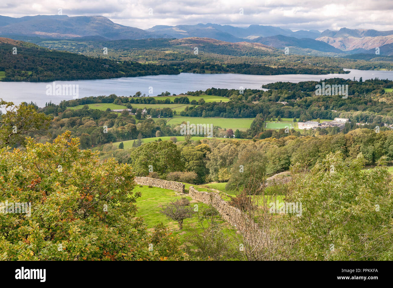 Orrest Head Windermere. Lake , Langdale Pikes Stock Photo - Alamy