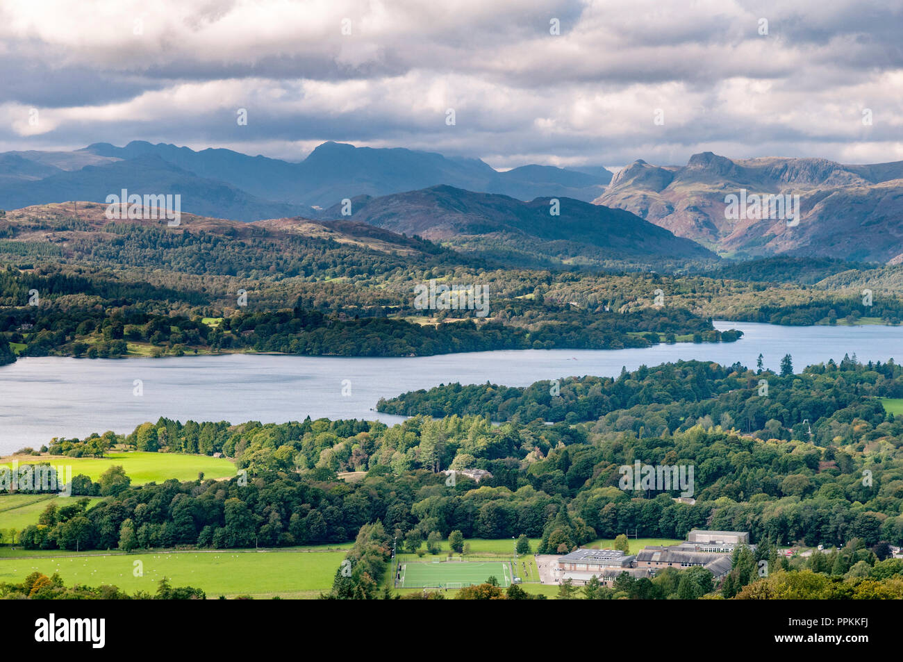 Orrest Head Windermere. Lake , Langdale Pikes Stock Photo - Alamy