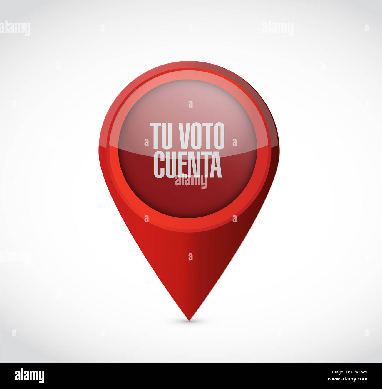 your vote counts in Spanish Pointer message concept illustration ...