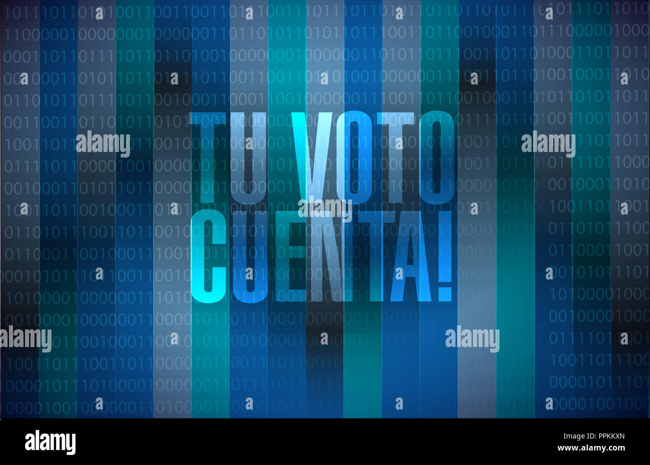 your vote counts in Spanish message sign illustration isolated over a ...