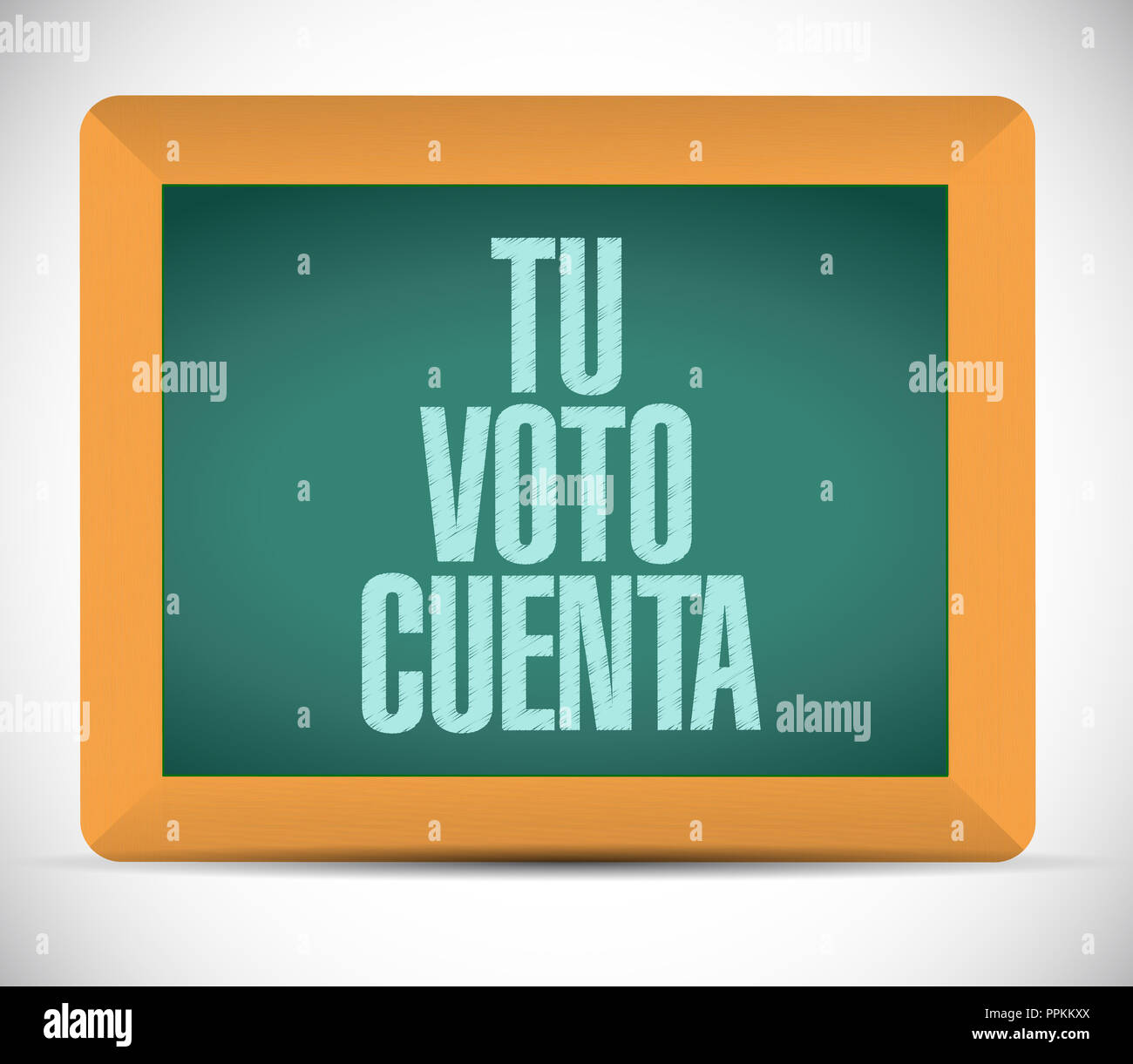your vote counts in Spanish chalkboard message concept illustration ...