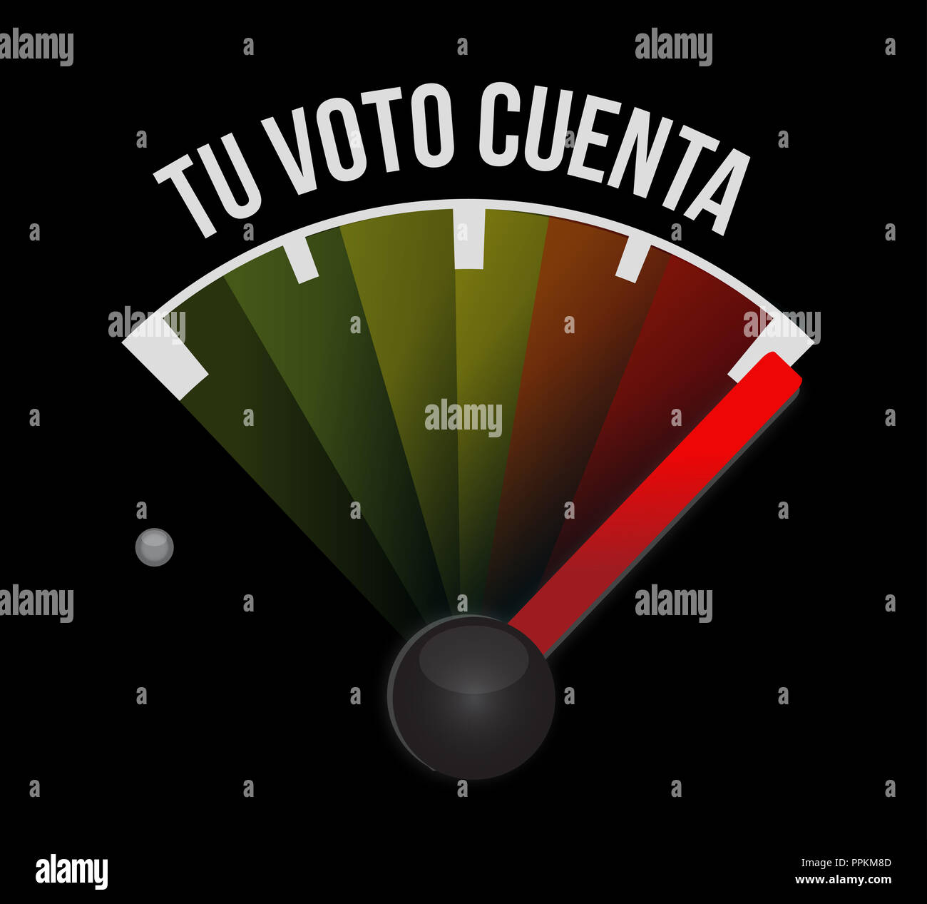 your vote counts in Spanish speedometer message concept illustration ...