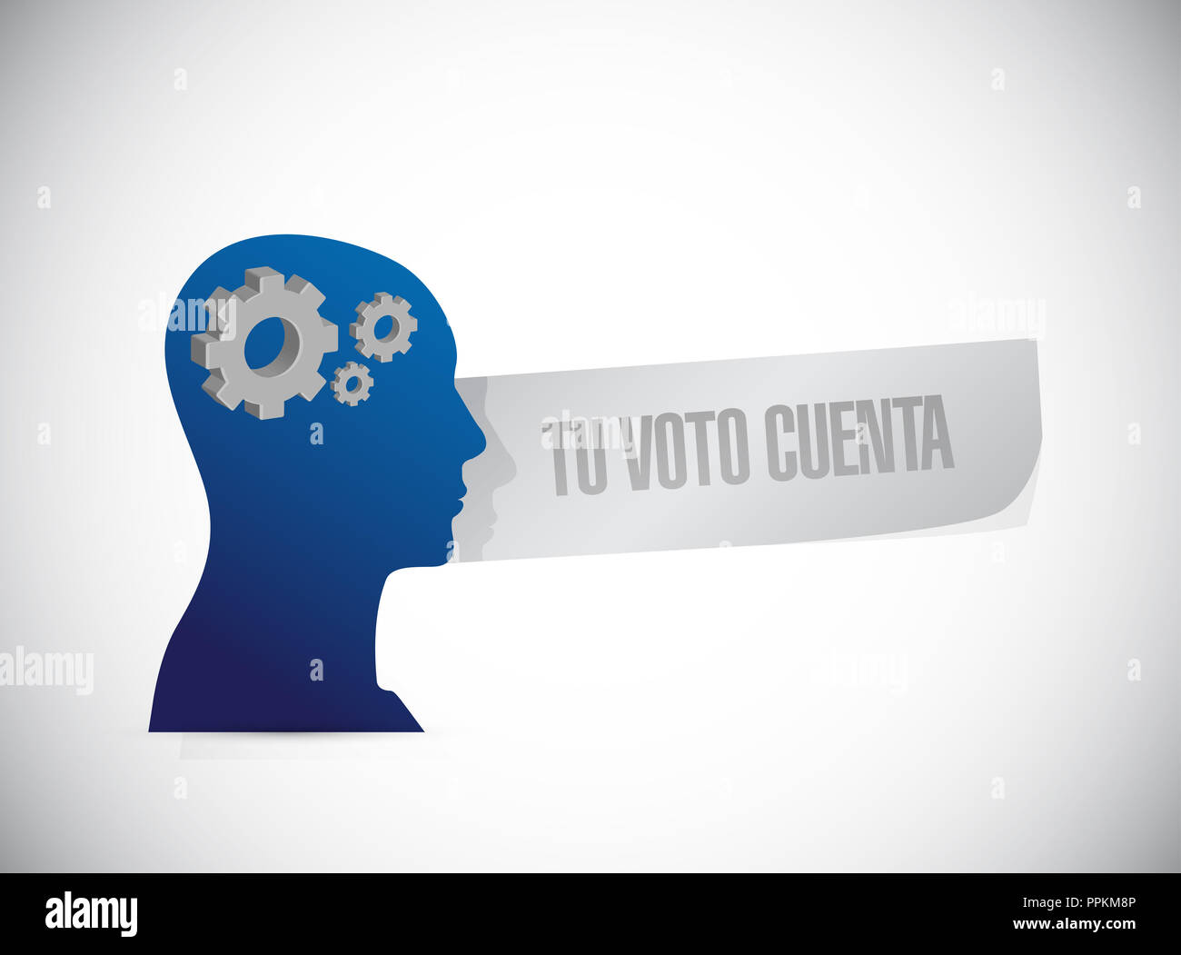 your vote counts in Spanish thinking concept illustration isolated over ...